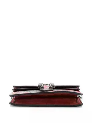 Gucci Dionysus Blooms Print Gg Coated Canvas Super Mini Crossbody Bag - Brown