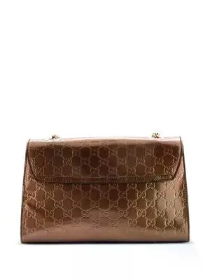 Gucci Emily Chain Flap Shoulder Bag Ssima Patent Medium - Brown