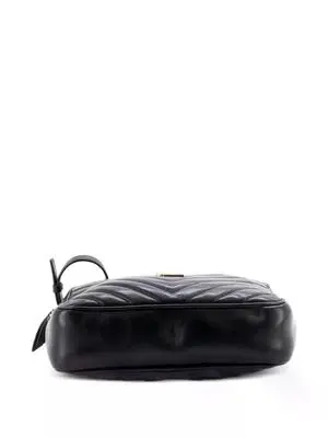 Saint Laurent Lou Camera Matelassé Chevron Leather Crossbody Bag - Black