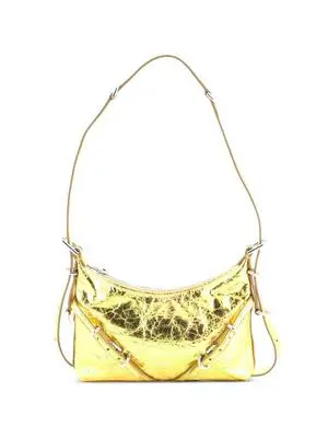 Givenchy Voyou Metallic Leather Mini Shoulder Bag - Gold