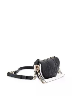 Dior Vibe Cannage Quilt Lambskin Micro Hobo Bag