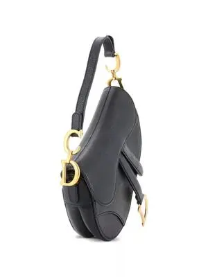 Dior Saddle Handbag Leather Mini Shoulder Bag - Black