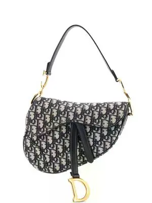 Dior Saddle Handbag Oblique Canvas Medium - Blue