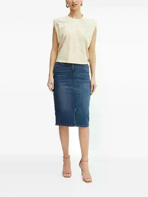 Liu Jo Padded Shoulders T-shirt - Neutrals