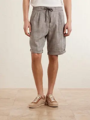 Brunello Cucinelli Straight-leg Tailored Bermuda Shorts - Brown