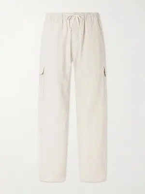 MONITALY Wide-leg Cotton Cargo Trousers