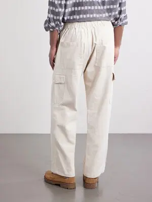 MONITALY Wide-leg Cotton Cargo Trousers