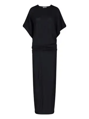 Rick Owens Maxi Dress In Viscose - Black