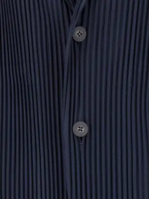 HOMME PLISSE Pleated Blazer - Blue