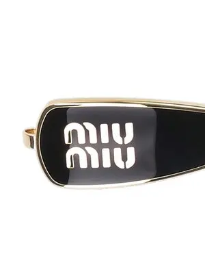 Miu Miu Logo Clip - Black