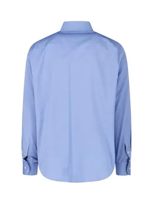 Valentino Garavani Cotton Shirt "vgold - Light Blue