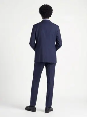 Kiton Double-breasted Wool Suit - Blue