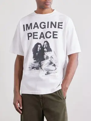 SAINT MXXXXXX John Lennon Printed Cotton-jersey T-shirt