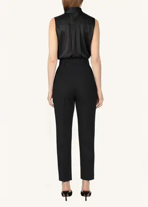Aiste Hong Tie-neck Sleeveless Top - Black
