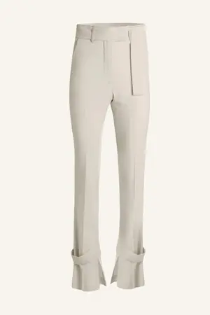 Aiste Hong Ankle Cuff Virgin Wool Pants - Cream