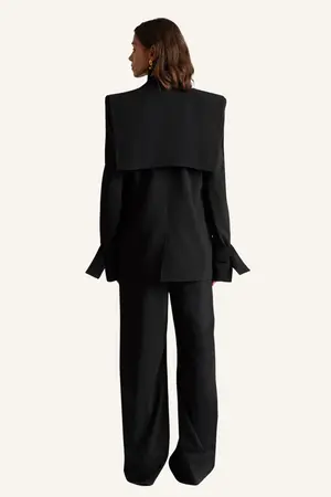 Aiste Hong Asymmetric Back Flap Blazer