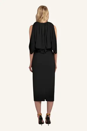 Aiste Hong Plunge Neck Midi Dress