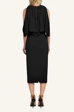 Aiste Hong Plunge Neck Midi Dress