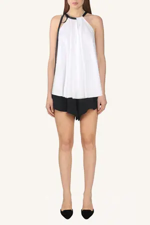 Aiste Hong Leather Collar Halter - White