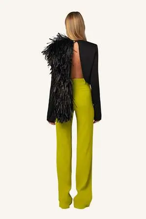 Aiste Hong Open Back Raffia Top