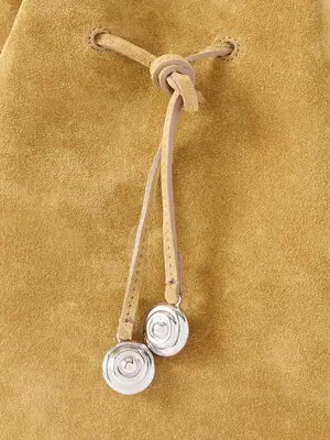 LIFFNER Charm Suede Drawstring Shoulder Bag