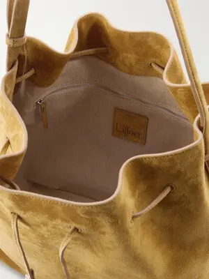 LIFFNER Charm Suede Drawstring Shoulder Bag