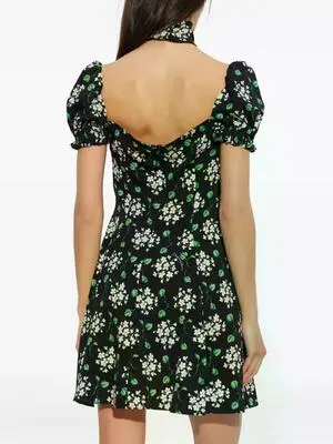 Dolce & Gabbana Floral Print Mini Dress With Scarf