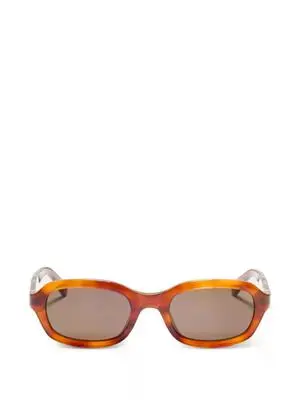 Valentino Garavani Rectangular Acetate Sunglasses - Brown