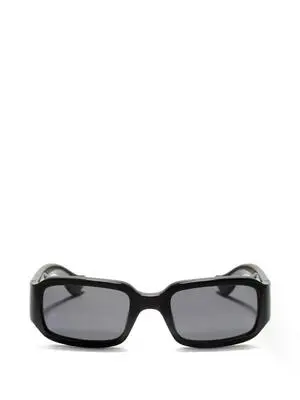 Valentino Garavani Rectangular Acetate Sunglasses - Black