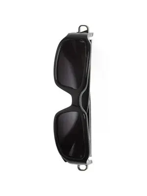Valentino Garavani Rectangular Acetate Sunglasses - Black