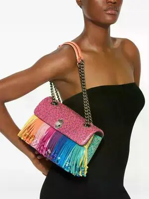 Kurt Geiger Kensington Fringe Shoulder Bag - Pink