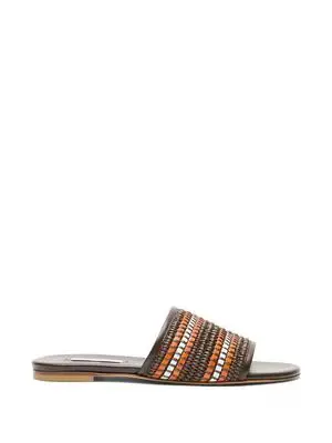 Casadei Braided Flat Sandals