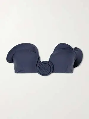 Magda Butrym Floral-appliquéd Bikini Top