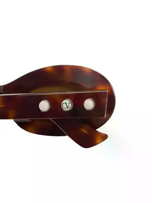 Valentino Garavani Oval Acetate Sunglasses - Brown