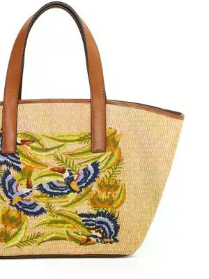 Farm Rio Small Embroidered Tote Bag