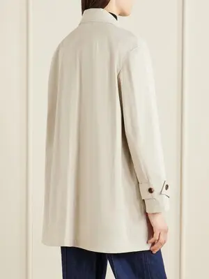 Theory Cotton-blend Gabardine Trench Coat - Neutrals