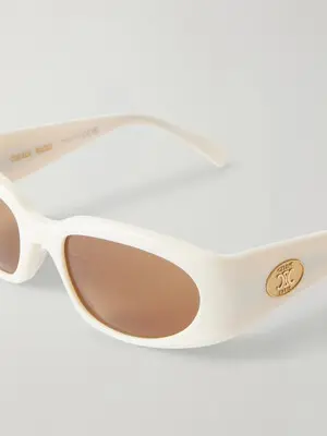 Celine Journey Round-frame Sunglasses - White