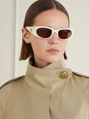Celine Journey Round-frame Sunglasses - White