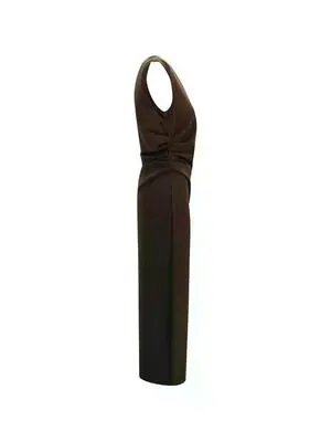 P.a.r.o.s.h One-shoulder Ruched Dress - Brown