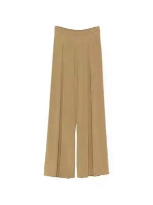 Max Mara Bermuda Pleated Trousers - Neutrals
