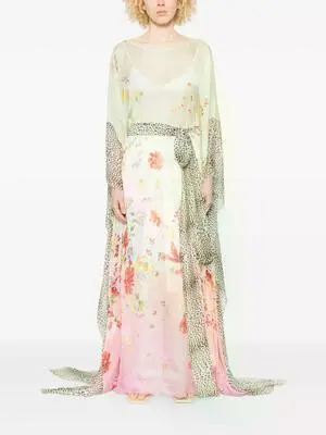 Roberto Cavalli Floral-print Kaftan Maxi Dress