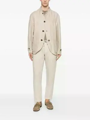 Eleventy Reversible Button-up Jacket - Neutrals
