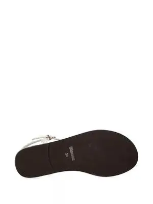 BLAUER. Leather Flat Sandals