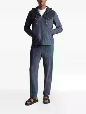Fusalp Rocelan Pinstriped Hooded Bomber Jacket