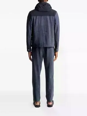 Fusalp Rocelan Pinstriped Hooded Bomber Jacket