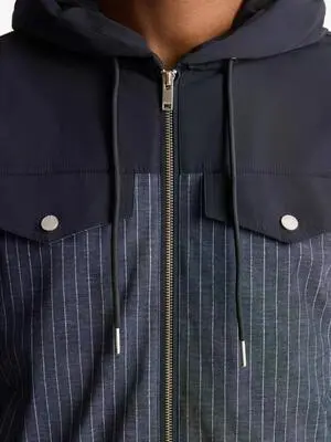 Fusalp Rocelan Pinstriped Hooded Bomber Jacket