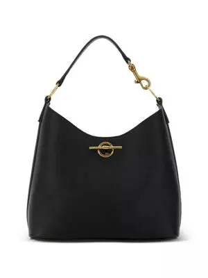 Balenciaga Small Carrie Hobo Leather Tote Bag - Black