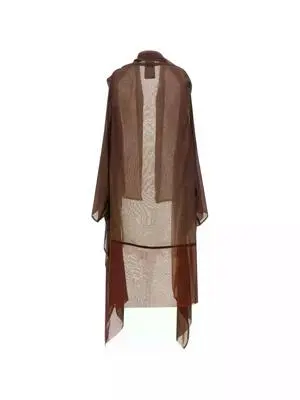 Alberta Ferretti Shawl-collar Chiffon Cardigan