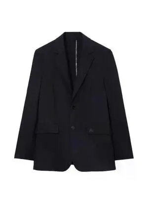 Burberry Seersucker Cotton Linen Tailored Jacket