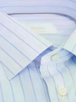 Eton Striped Dress Shirt - Blue